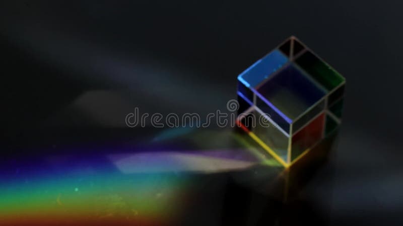 Color Square Crystal with Rainbow Stock Video - Video of light ...