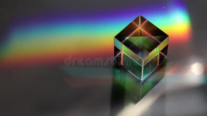 Color Square Crystal with Rainbow Stock Footage - Video of cubes, white ...