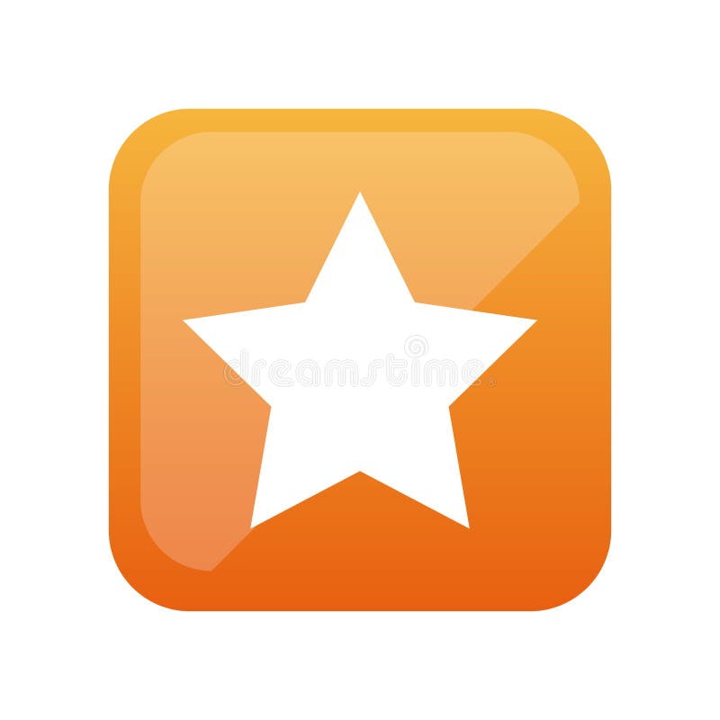Color Square Emblem with Star Icon Stock Illustration - Illustration of ...