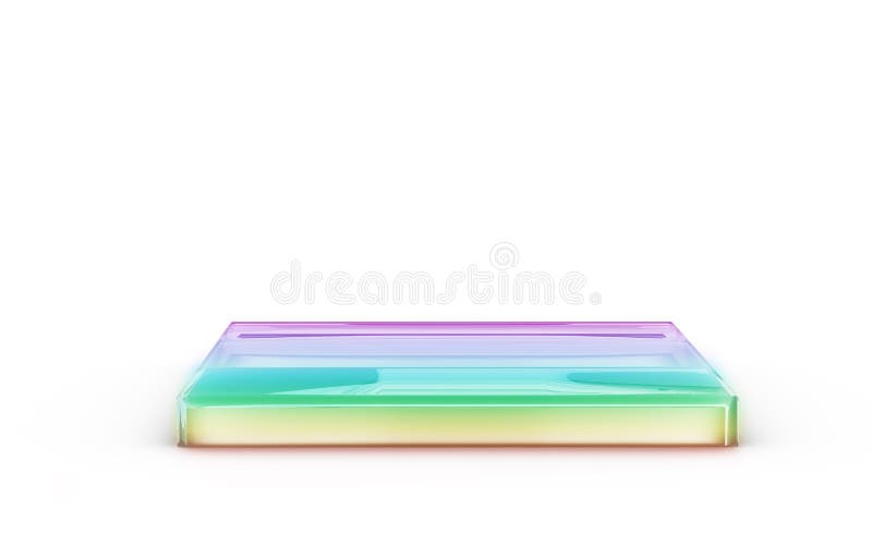 Color Square of Glass Stand for Products Display Stock Illustration ...