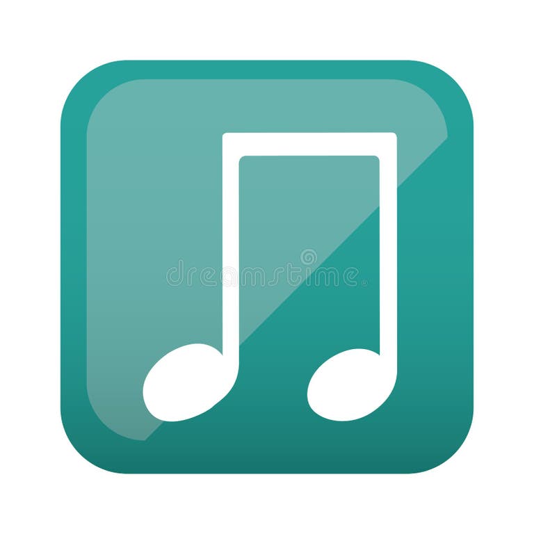 Color Square with Musical Note Stock Illustration - Illustration of ...