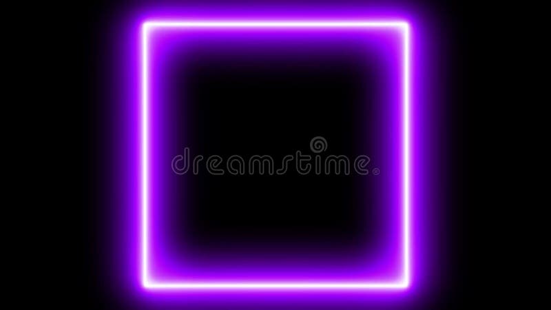 Color Square Neon Glowing Animation Motion Graphics Stock Video - Video ...