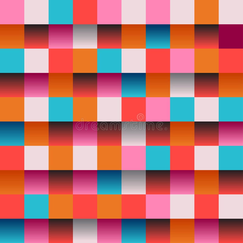 Color Square Pattern Vector Pink Stock Illustration - Illustration of ...