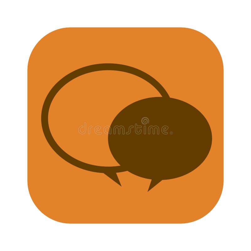 Color Square with Speech Bubble Icon Stock Illustration - Illustration ...