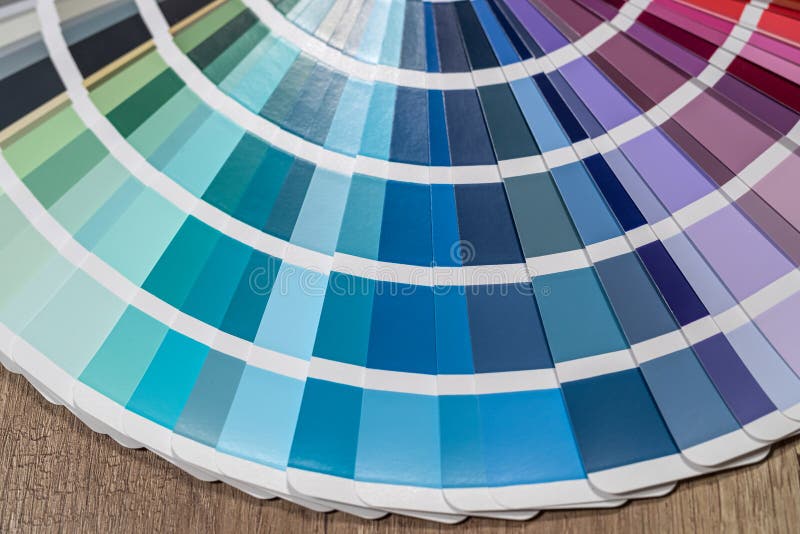 Color Stack of Test Samples for Paint or Fabric in Rainbow Spectrum ...