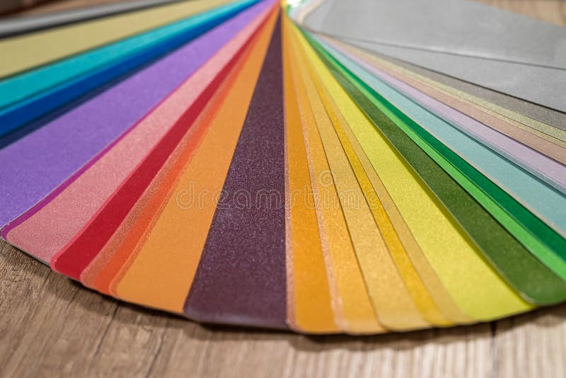 Color Stack of Test Samples for Paint or Fabric in Rainbow Spectrum ...