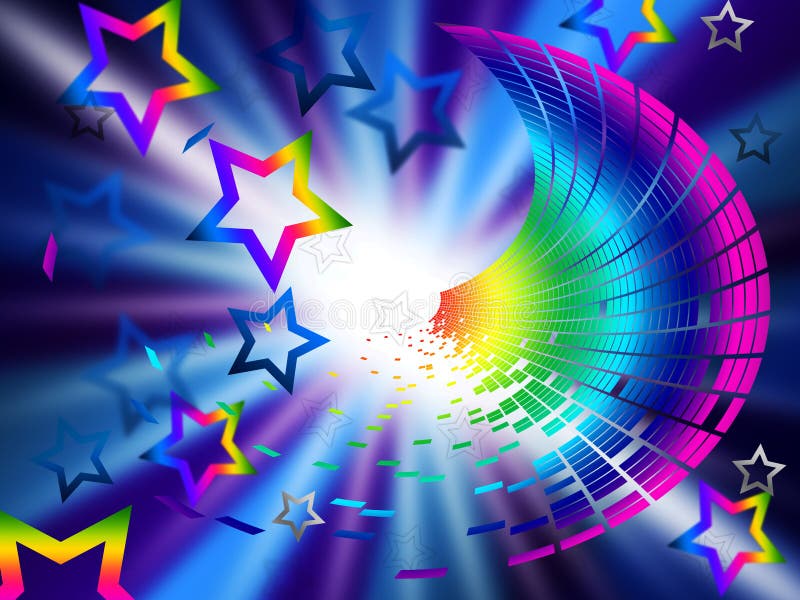 Color Star Means Outer Space and Celestial Stock Illustration ...