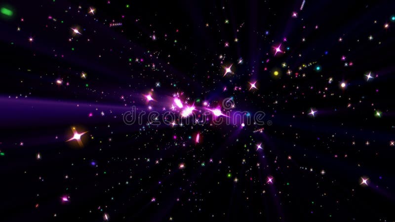 Color Stars Explosion in Space Stock Illustration - Illustration of ...