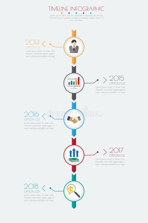 Color Step Design with Colour Icon Timeline Template/graphic or Stock ...