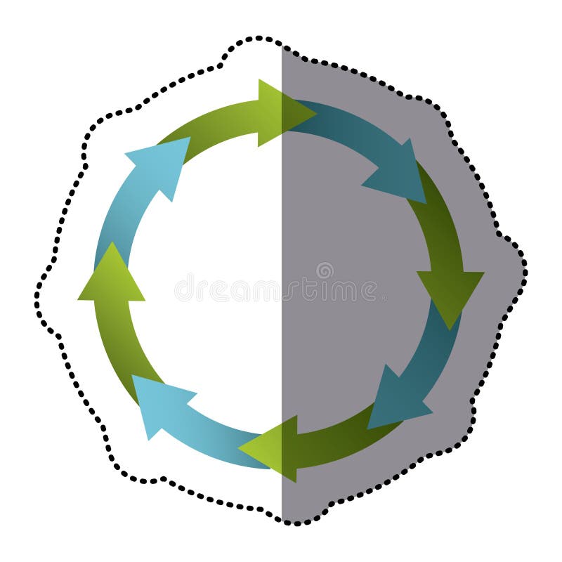 Color sticker cycle icon stock illustration. Illustration of design ...