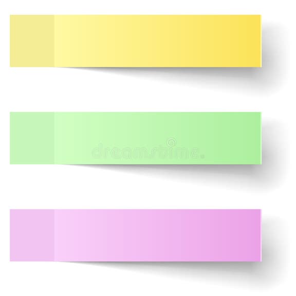Color sticky notes stock vector. Illustration of bulletin - 33326794
