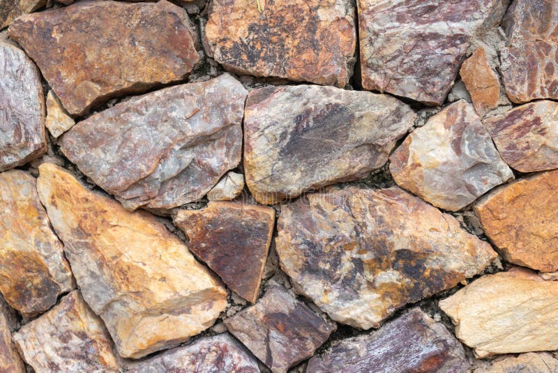 Random Rock Color Stone Wall As Background Stock Photo - Image of ...