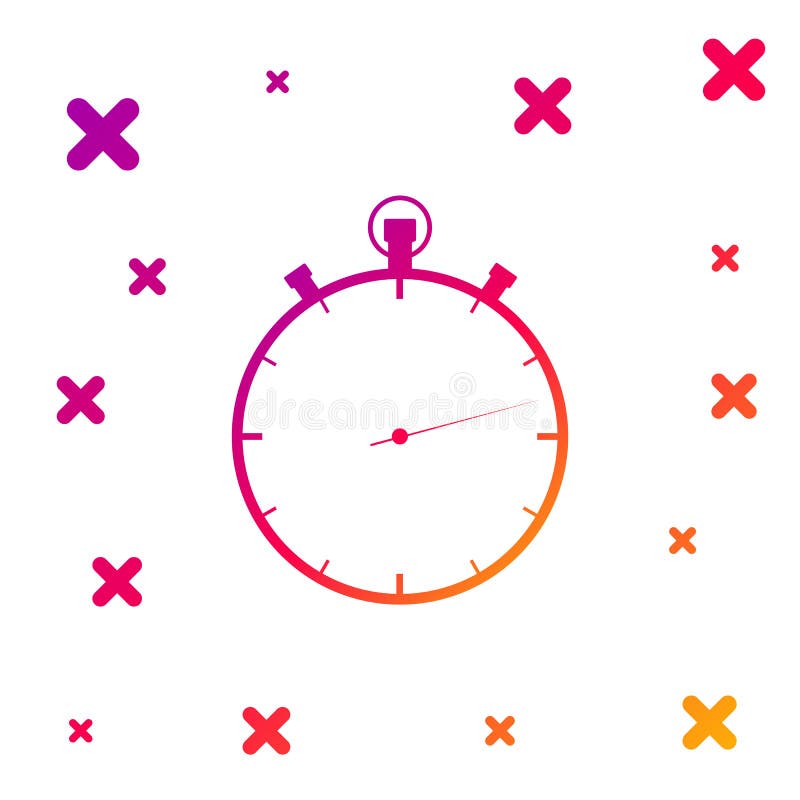 Color Stopwatch Icon Isolated on White Background. Time Timer Sign ...