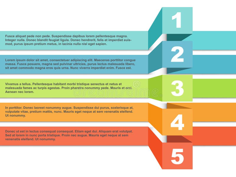 Color Stripes Infographic Template Stock Vector - Illustration of ...