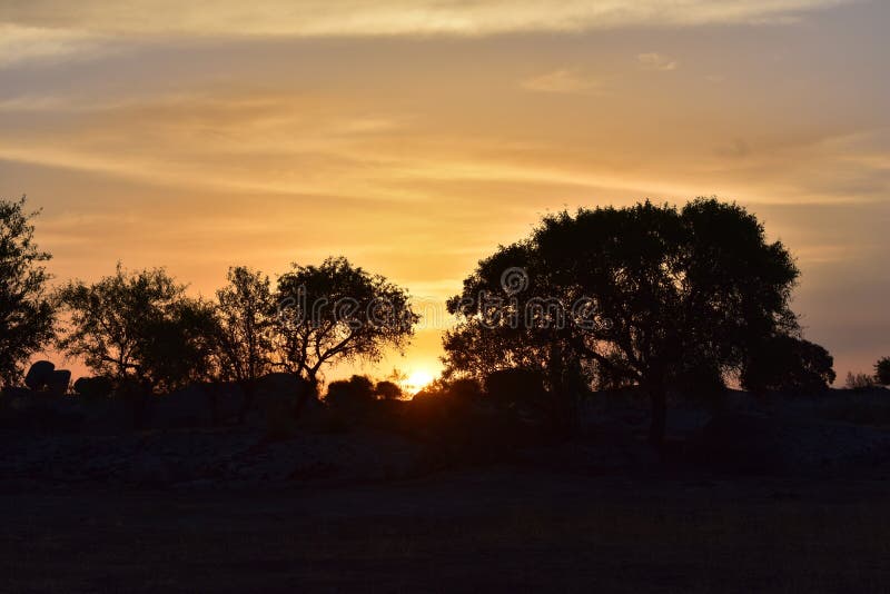 Color sunset stock photo. Image of nature, panoramic - 97140000