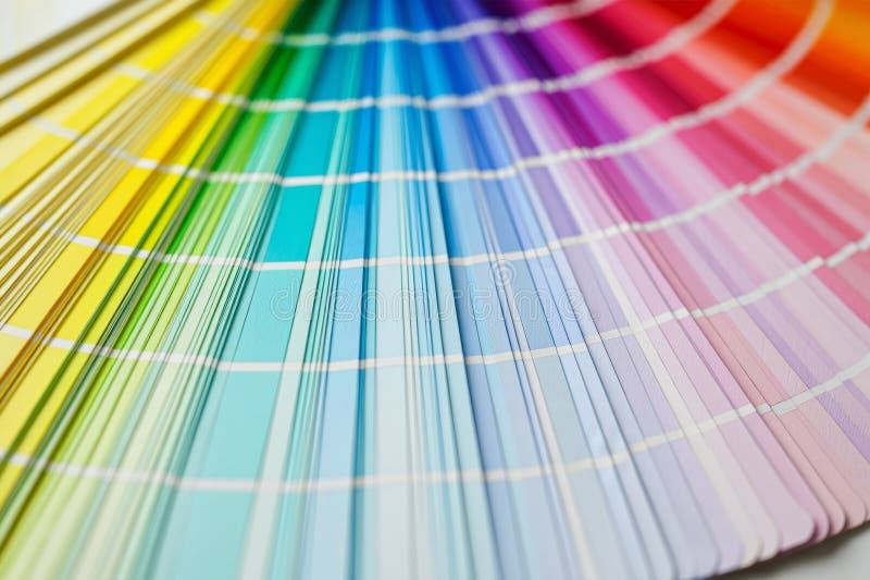 Color Swatch Fan Deck Rainbow Spectrum of Paint Samples for Interior ...