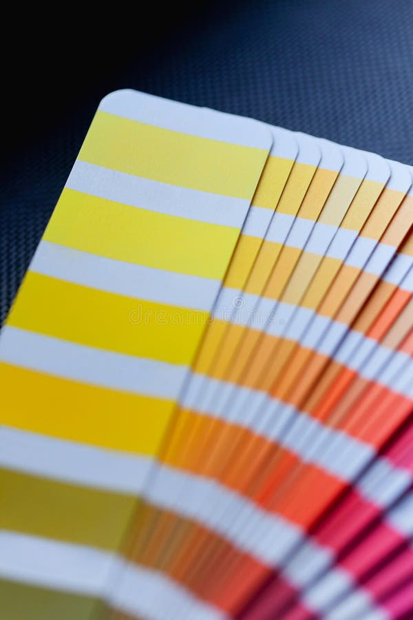 Color Selection Using a Color Swatch Book Stock Photo - Image of ...