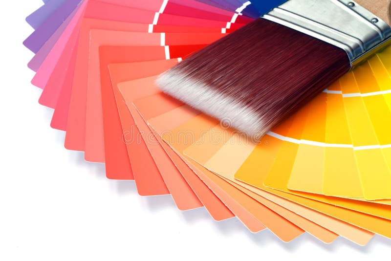 Bright Colorful Paint Swatch Samples for Remodelin Stock Image - Image ...