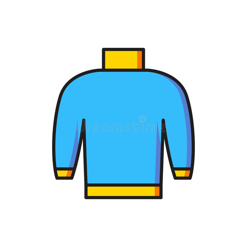 Color Sweater Icon Isolated on White Background. Pullover Icon. Sweatshirt Sign Stock ...