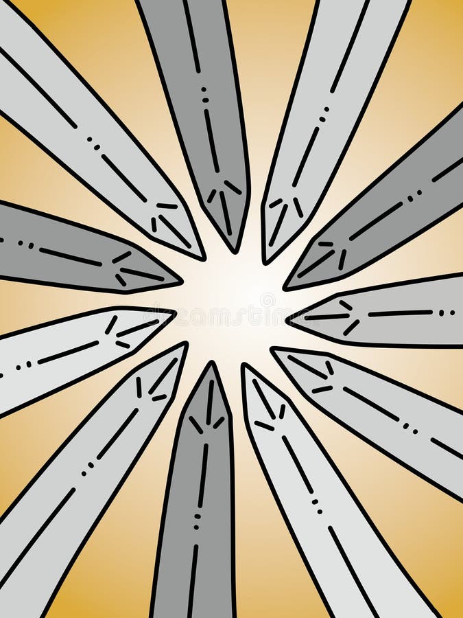 Color of Swords Cartoon Background Stock Illustration - Illustration of ...