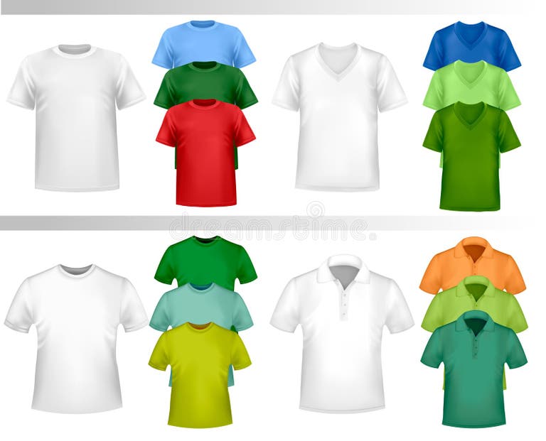 Color T-shirt Design Template. Vector Stock Vector - Illustration of ...