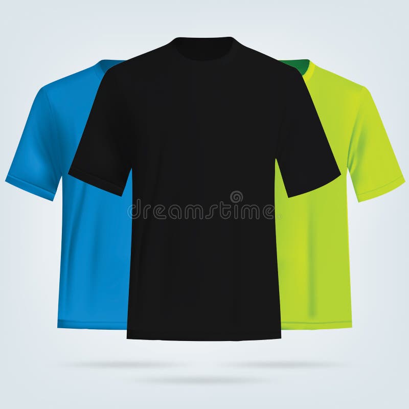 Color T-shirts template. stock vector. Illustration of color - 64910509