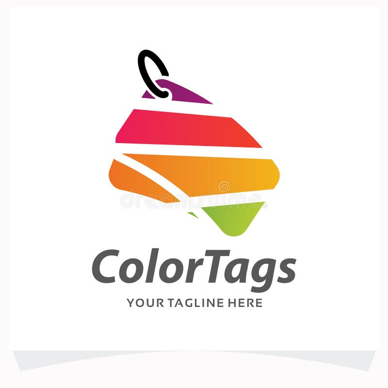 Color Tags Logo Design Template Stock Illustration - Illustration of ...
