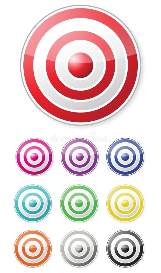 Color target stock vector. Illustration of blue, business - 17822762
