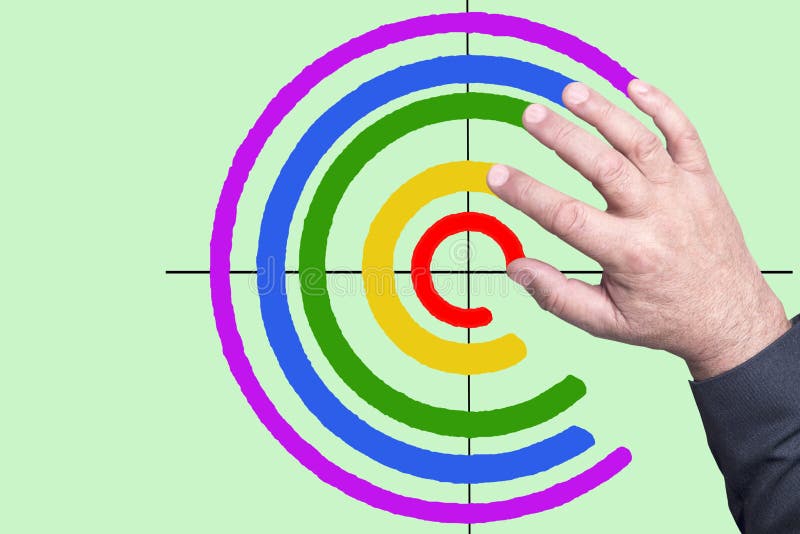 Color target stock image. Image of hand, abstract, design - 29275943
