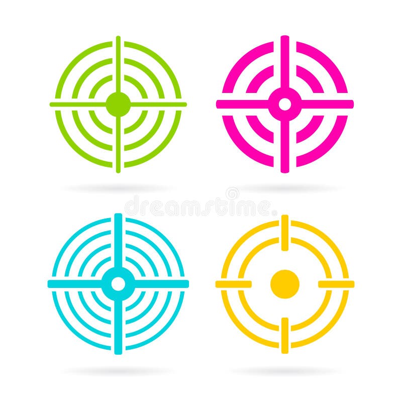 Green Aim Target Vector Icon Stock Vector - Illustration of accuracy ...