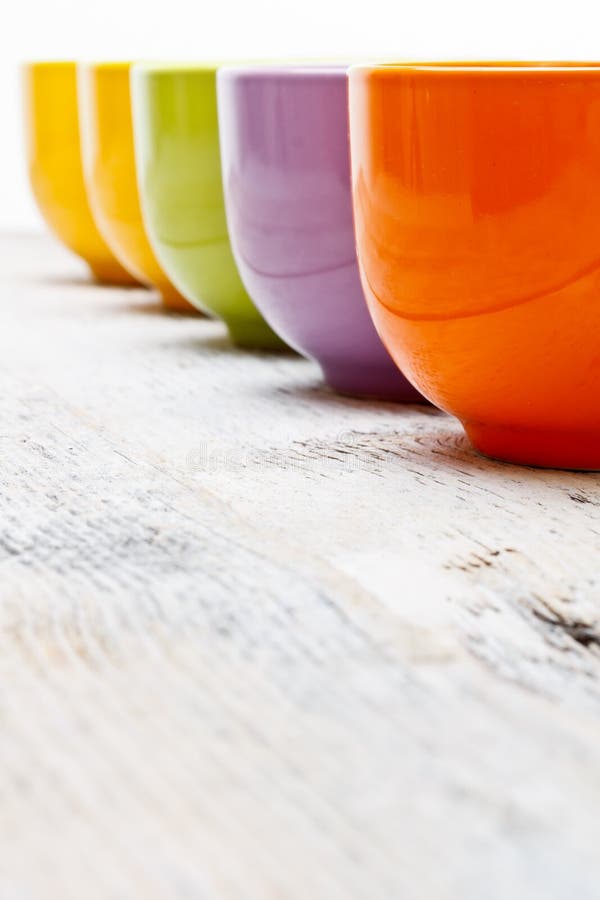 Color tea cups stock image. Image of simplicity, reflection - 26804221