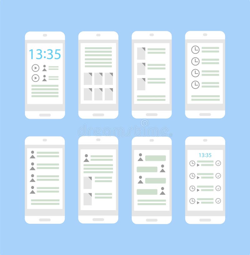 Different Web Mobile Form Templates Stock Illustrations – 9 Different ...