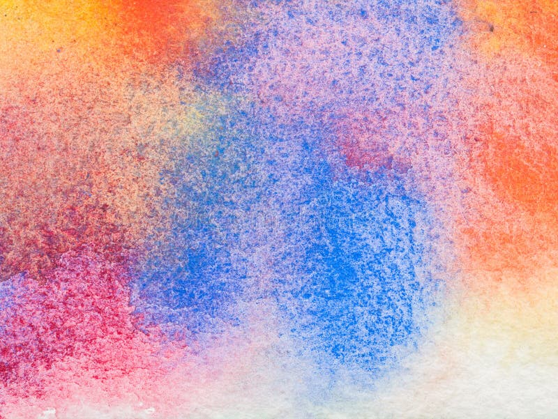 Color and Texture of Hand Painted Watercolor on Paper Stock ...