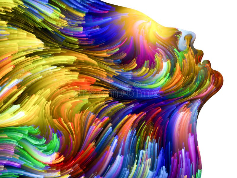 Color Thinking stock illustration. Illustration of curve - 95747643