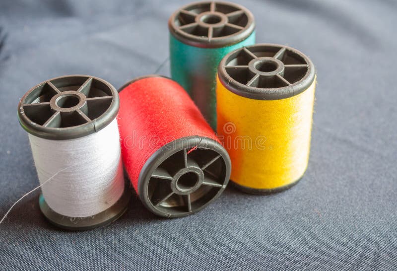 Color thread stock image. Image of wool, reel, yellow - 95198061
