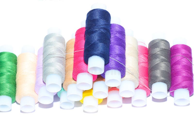 Color Thread for Sewing and Embroidery Stock Image - Image of sewing ...