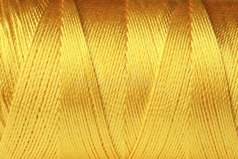 Spool of Yellow Sewing Thread Isolated Stock Image - Image of ...