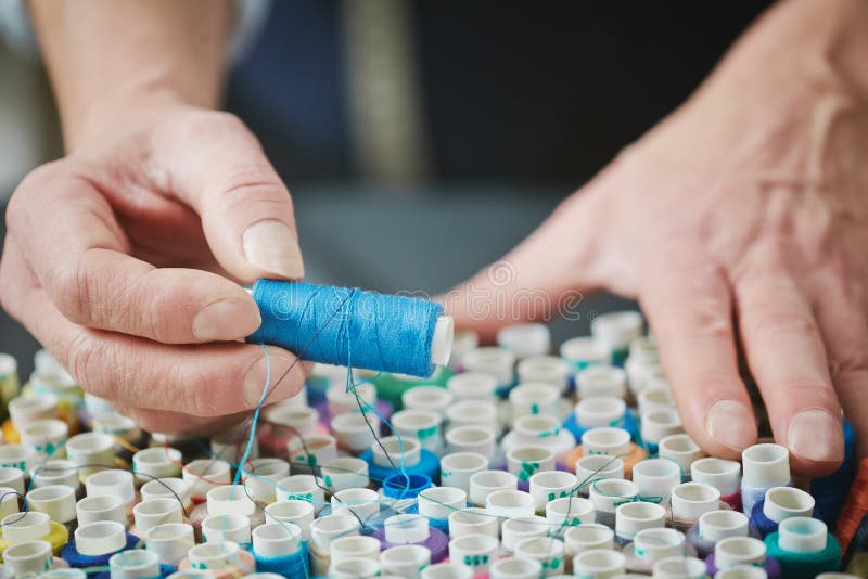 Color of thread stock photo. Image of human, finger, hand - 65334040