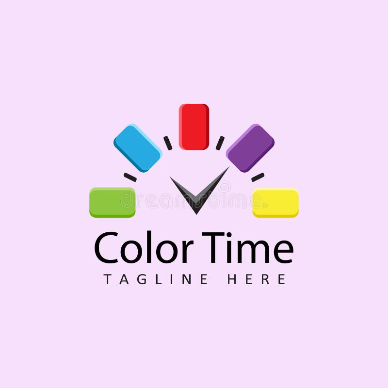 Color Time Logo Template Design Vector Stock Vector - Illustration of ...