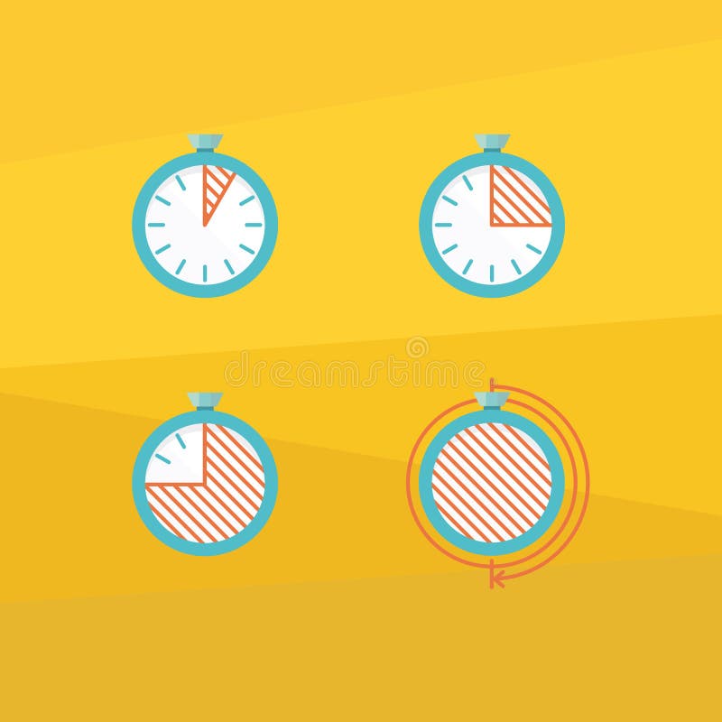 Color timer icons stock vector. Illustration of running - 48223275