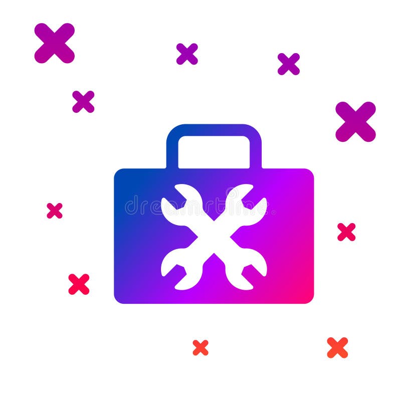 Color Toolbox Icon Isolated on White Background. Tool Box Sign ...