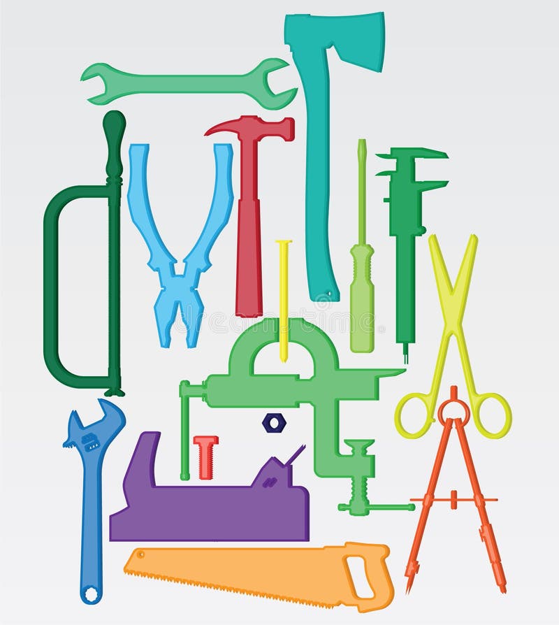 Color tools stock vector. Illustration of collection - 31123730