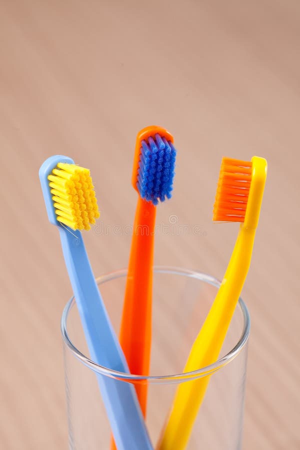 Color toothbrushes stock photo. Image of medical, lifestyle - 12251416