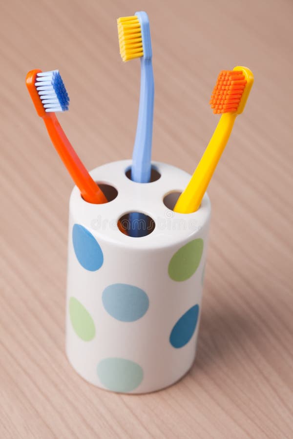 Color toothbrushes stock photo. Image of health, oral - 12252962