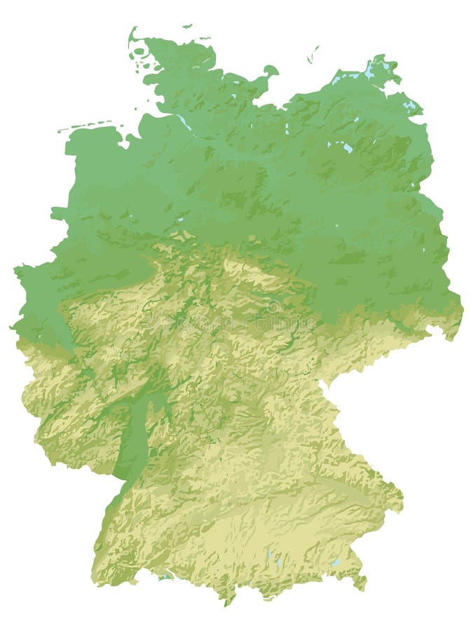 Color Topography Map of Germany Stock Vector - Illustration of germany ...