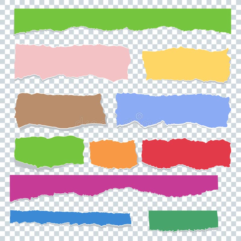 Color Torn Paper Set Transparent Stock Vector - Illustration of blank ... Color Torn Paper Set Transparent Stock Vector - Illustration of blank ...