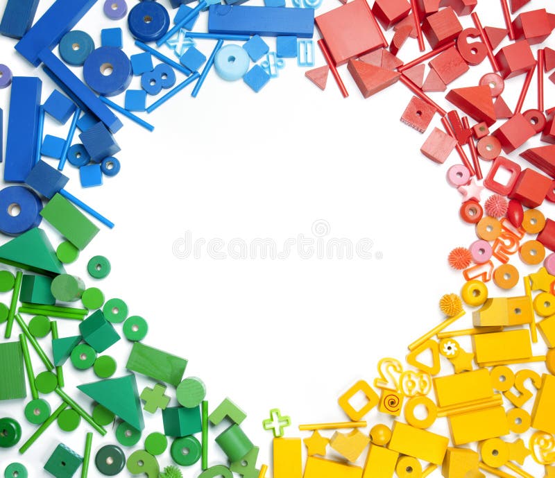 Color toys border stock image. Image of colourful, play - 35021511