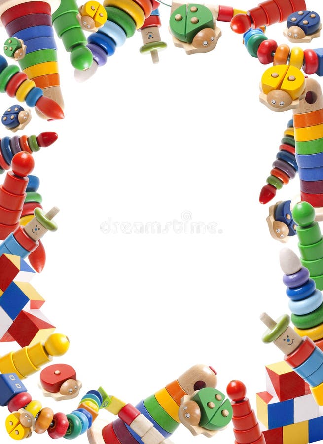 Color toys border stock image. Image of colourful, play - 35021511