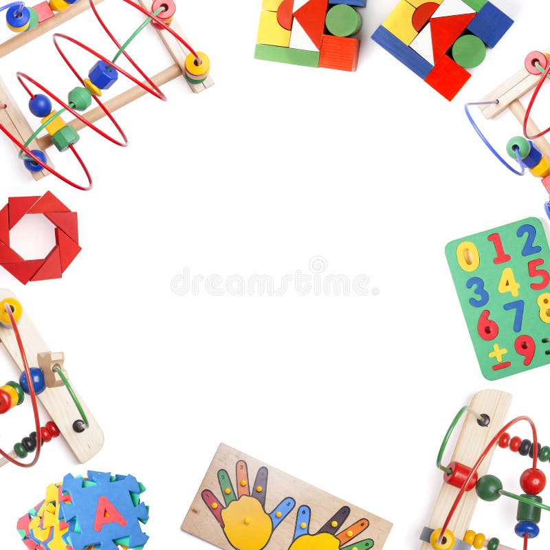 Color toys border stock image. Image of colourful, play - 35021511