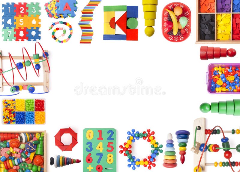 Toys border stock vector. Illustration of copy, decor - 4891090